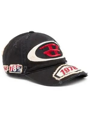 DIESEL® Patchwork Baseball Cap - Black