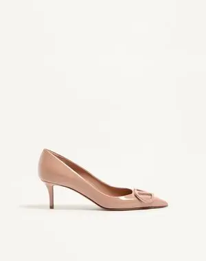 Valentino Garavani Vlogo Signature Patent Leather Pumps - Rose Cannelle