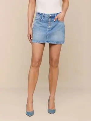L'Agence Solene Denim Mini Skirt - Grant