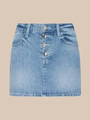 L'Agence Solene Denim Mini Skirt