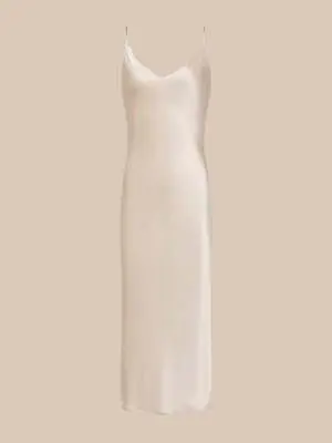 L'Agence Seridie Silk Slip Dress - Champagne