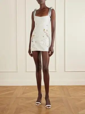 CLIO PEPPIATT Cupid Embellished Tulle Mini Dress