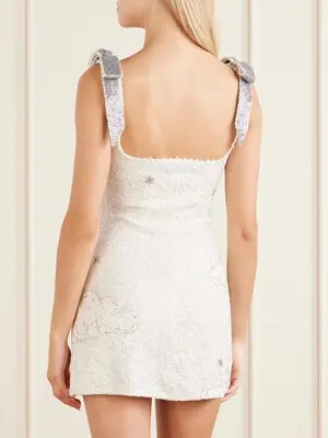 CLIO PEPPIATT Cupid Embellished Tulle Mini Dress