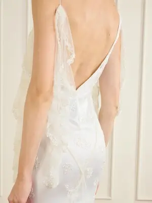 CLIO PEPPIATT Freya Embellished Draped Tulle Gown