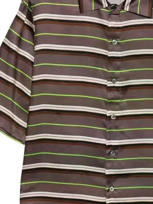 CROQUIS Striped-print Shirt - Brown