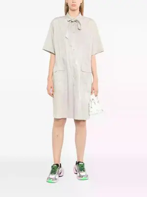 JNBY Crinkled Pinstripe Shirt Dress