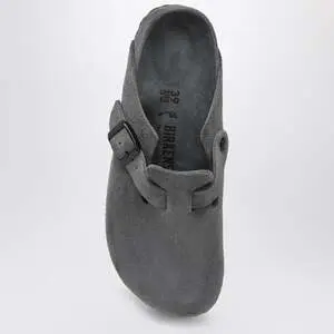BIRKENSTOCK Suede Boston Clogs - Black