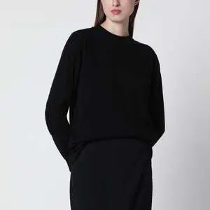 THE ROW Cotton Crew-neck Sweater - Black