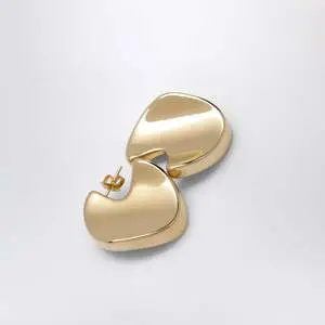 Bottega Veneta Gold-finish Silver Hoop Earrings - Metal
