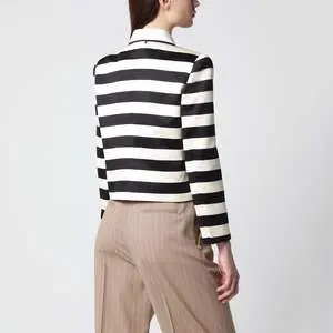 Valentino Garavani Striped Cotton Jacket With Maxi Bow