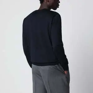 Valentino Garavani Navy Wool Crewneck Sweater