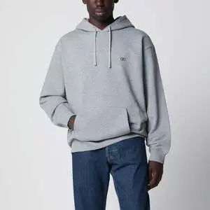 Valentino Garavani Vlogo Signature Embroidered Hoodie - Grey
