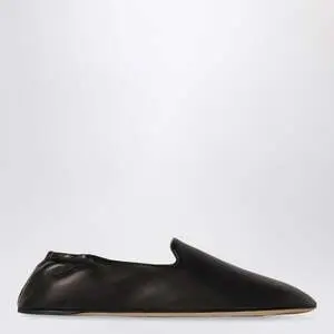 THE ROW Casa Slipper In Lamb Nappa Leather - Black