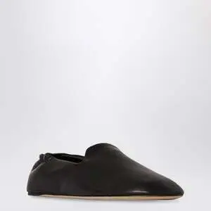 THE ROW Casa Slipper In Lamb Nappa Leather - Black