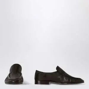 THE ROW Two Soft Nappa Leather Loafers In Lacquer - Brown