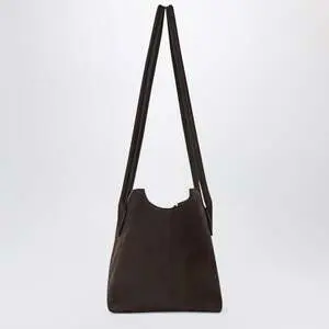 THE ROW Terrasse Nubuck Calfskin Leather Shoulder Bag - Brown