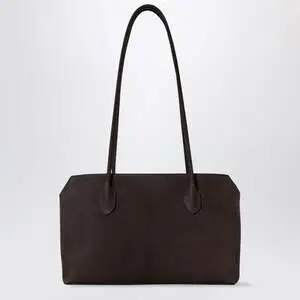 THE ROW Terrasse Nubuck Calfskin Leather Shoulder Bag - Brown
