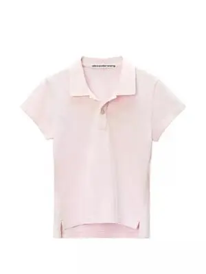 Alexander Wang Crystal-embellished Polo Shirt