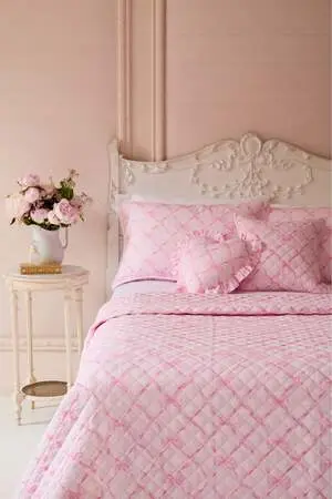 LoveShackFancy Sweetheart Quilt - Raspberry Rose