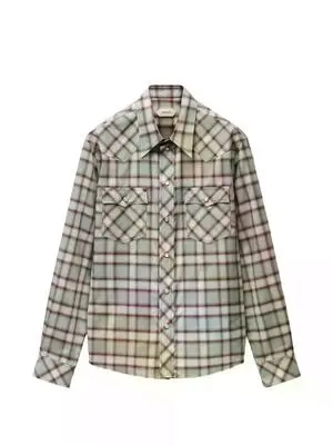 Versace Check-print Western-yoke Shirt