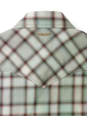 Versace Check-print Western-yoke Shirt