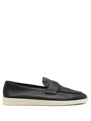 Prada Grained Leather Loafers