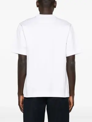 Fendi Cotton T-shirt With Metal Ff Appliqu - White