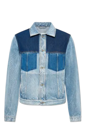 MAISON MARGIELA Patchwork Denim Trucker Jacket - Blue