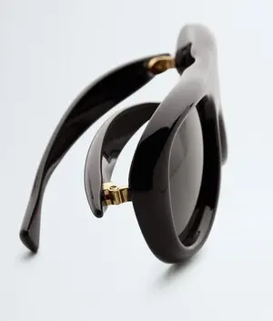 Bottega Veneta Sardine Aviator Sunglasses - Black/gray