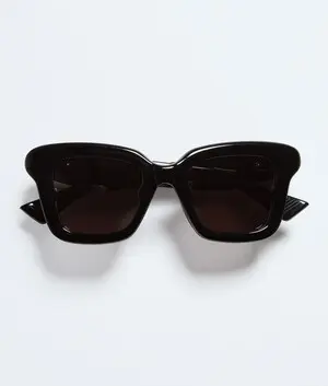 Bottega Veneta Sophia Ribbon Butterfly Sunglasses - Black/gray