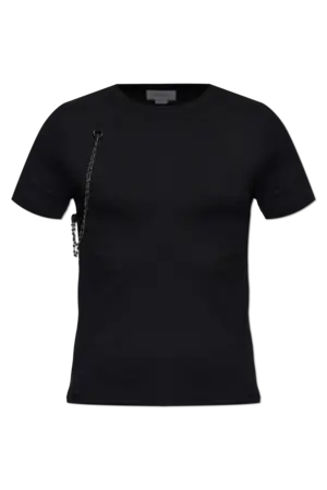 Alexander McQueen T-shirt With Detachable Chain - Black