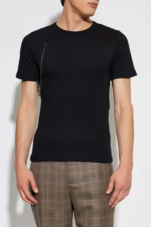 Alexander McQueen T-shirt With Detachable Chain