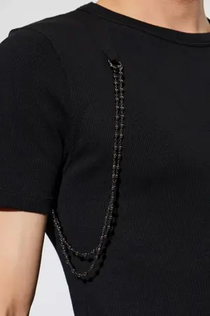 Alexander McQueen T-shirt With Detachable Chain