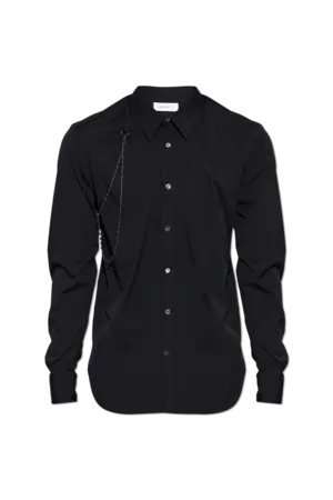 Alexander McQueen Shirt With Detachable Chain - Black