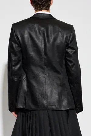 Alexander McQueen Linen Blazer With Double Vent