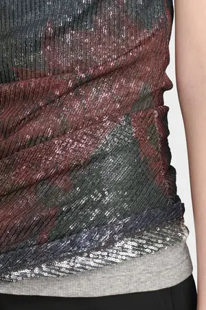 MAISON MARGIELA Sequin Embellished Asymmetrical Top