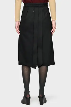 MAISON MARGIELA Wool Midi Skirt With Raw Finish