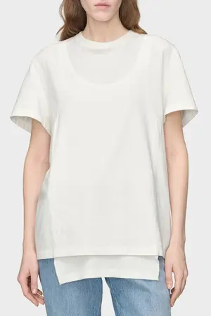 MAISON MARGIELA Cotton T-shirt With Layered Hem