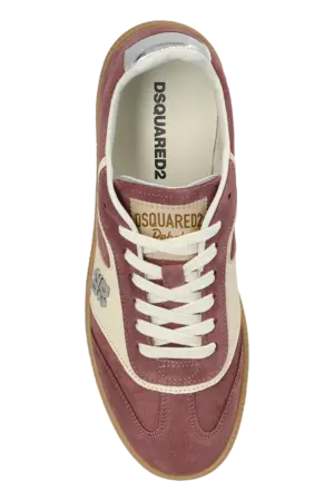 Dsquared2 Suede And Leather Low Top Sneakers - Purple
