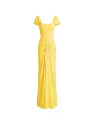 GEMY MAALOUF Draped Corset Dress - Yellow