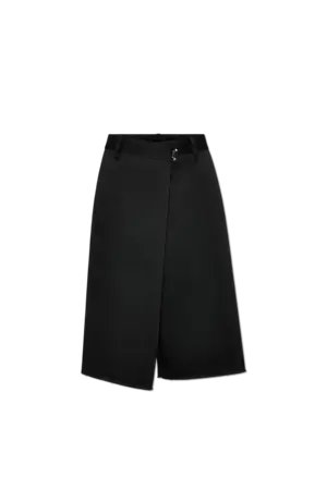MAISON MARGIELA Wide-leg Raw Edge Shorts - Black