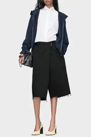 MAISON MARGIELA Wide-leg Raw Edge Shorts