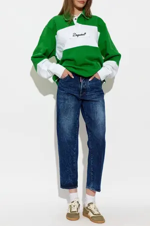 Dsquared2 Low-top Suede And Leather Sneakers - Green