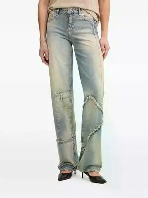 Armani Exchange Frayed Patchwork Jeans - Blue