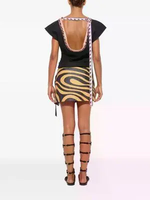 Emilio Pucci Raffia Jacquard Wrap Skirt