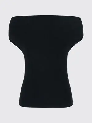 SEMICOUTURE Off-the-shoulder Jersey Top - Black