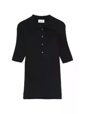 P.a.r.o.s.h Ribbed Knit Polo Shirt
