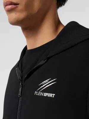 PLEIN SPORT Zip-up Hoodie - Black