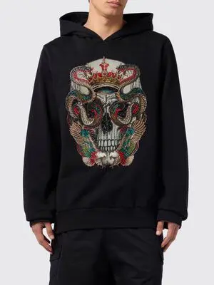 Philipp Plein Embellished Skull Hoodie - Black