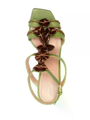 Alberta Ferretti Sculpted-wedge Heel Sandals